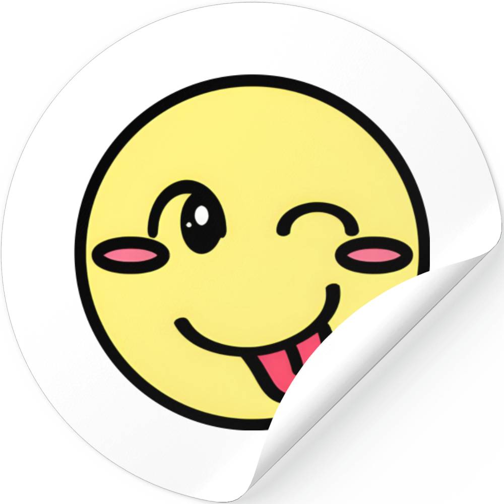 Emoji Wink Face - Emoji - Stickers