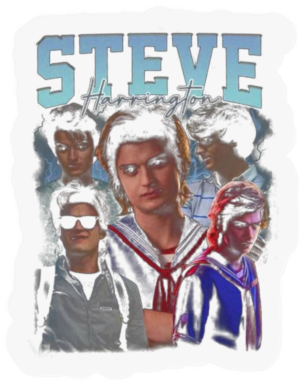 Steve Harrington Sticker, Steve Harrington Vintage Bootleg 90s Style ...