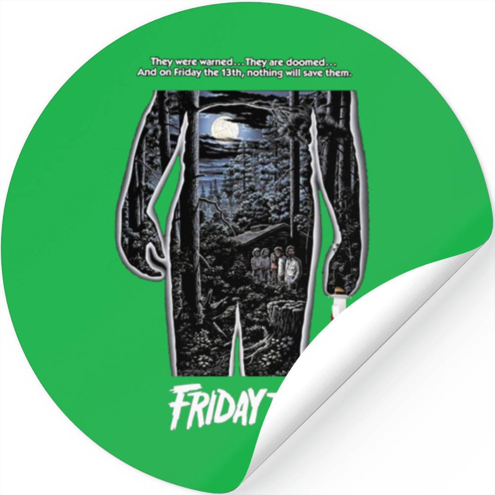 Friday The 13th Vintage Movie Poster - Friday The 13th Movie - Stickers
