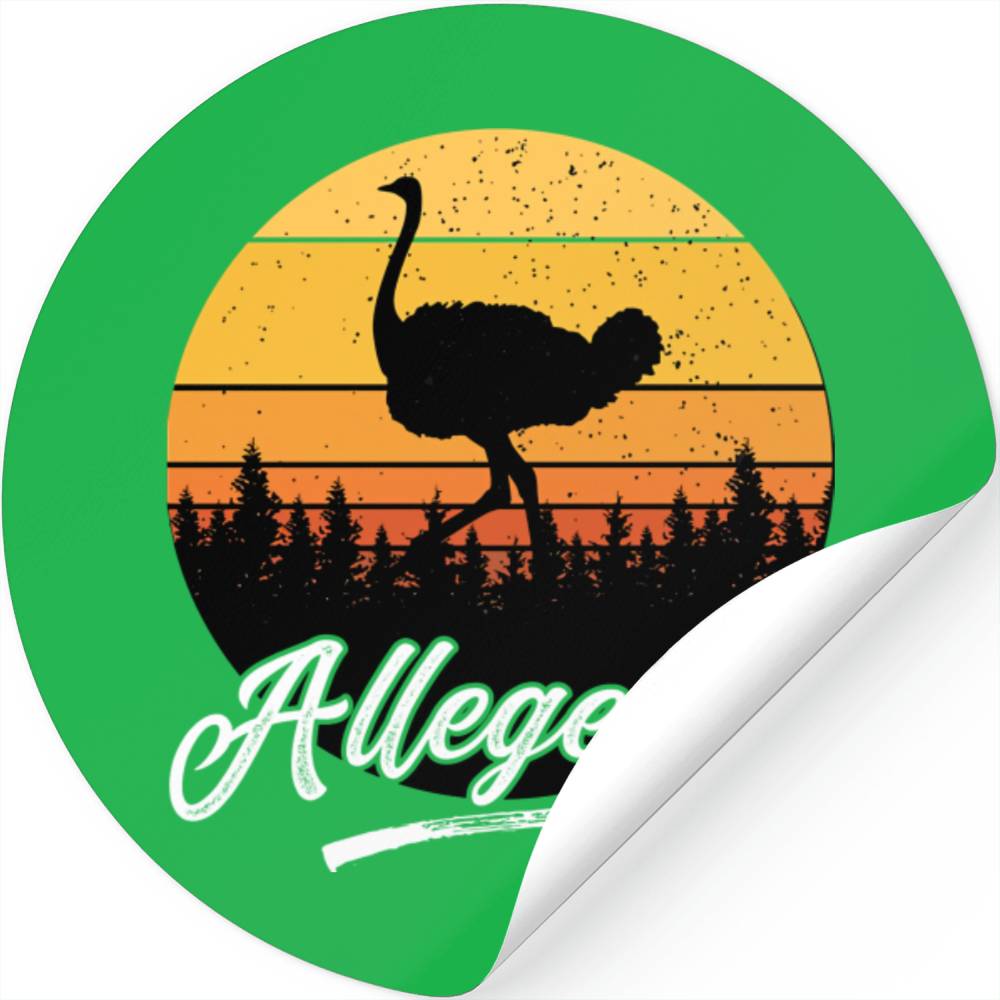 Allegedly Ostrich LetterKenny Flightless Bird Retro Sunset Design ...