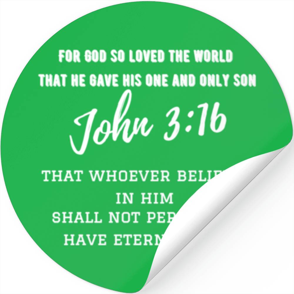 John 3:16: For God So Loved The World: Bible Verse Stickers