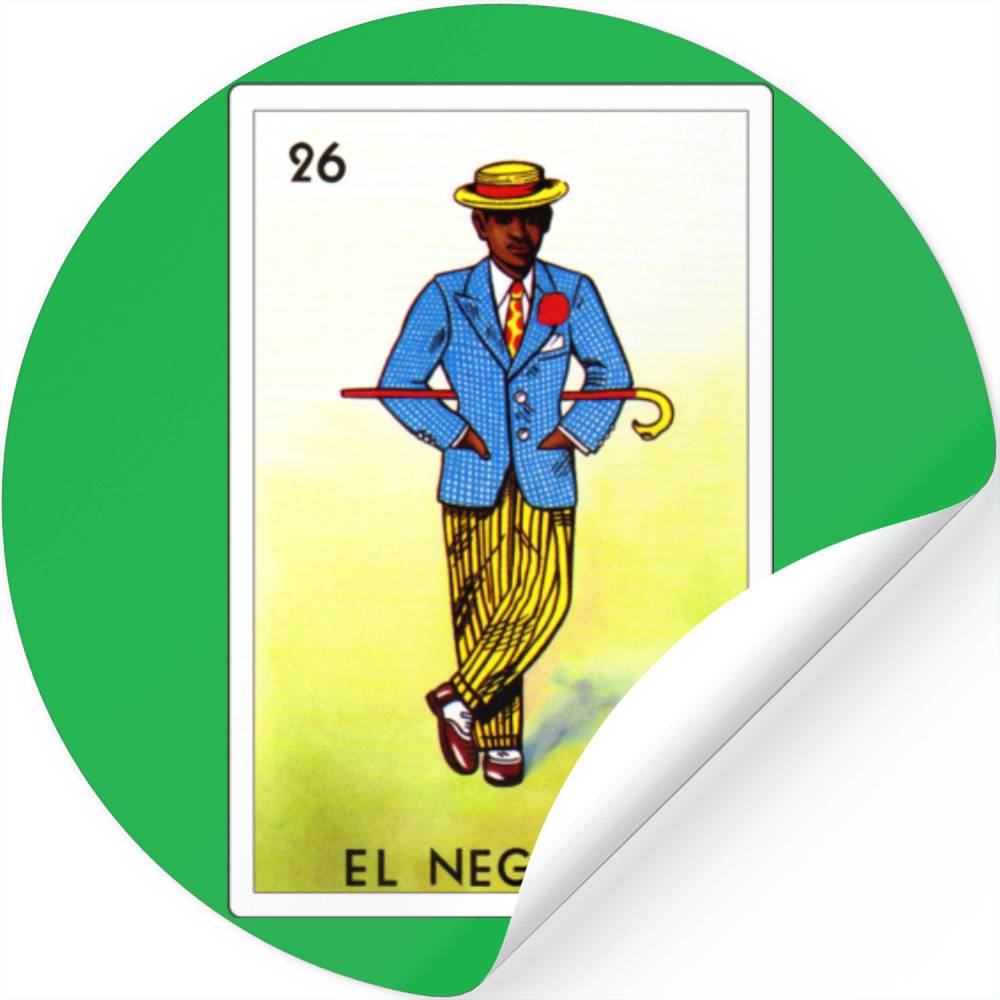 Mexican Loteria Art - El Negrito - Loteria - Stickers