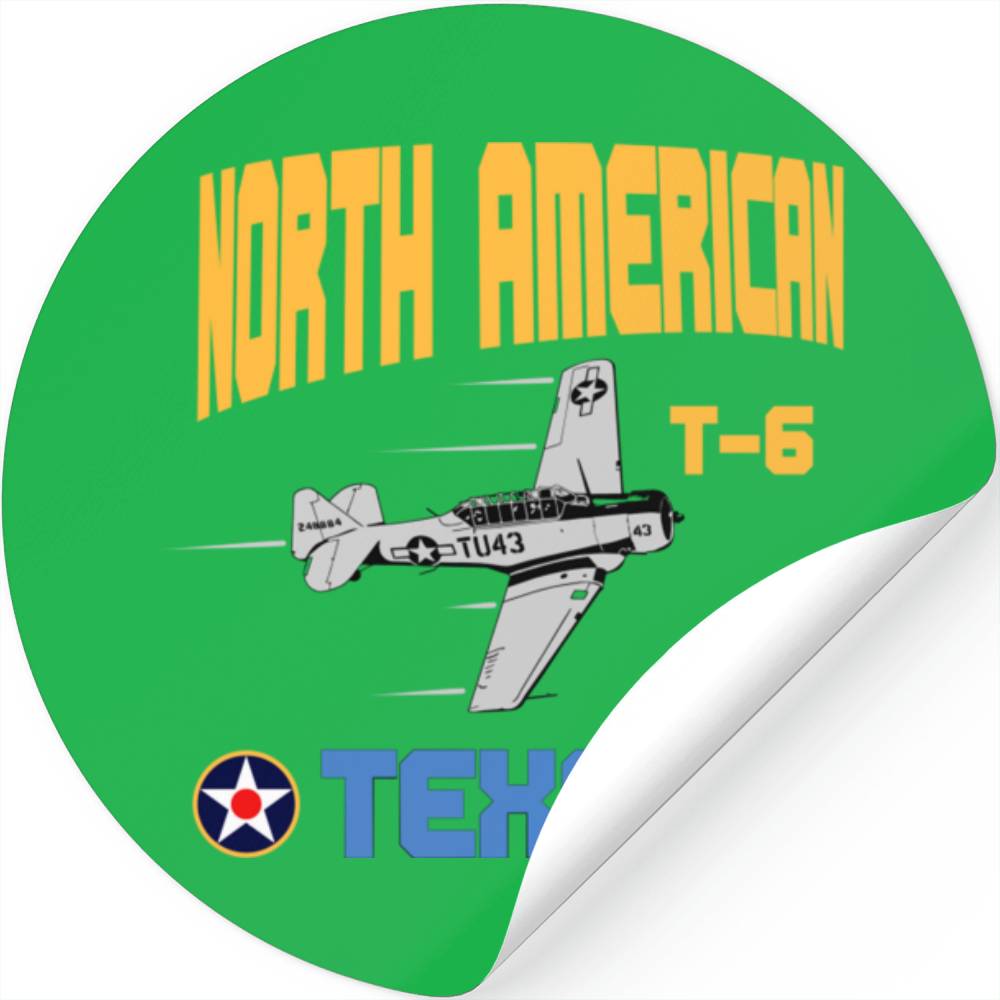 North American T-6 Texan - Ww2 Airplanes - Stickers
