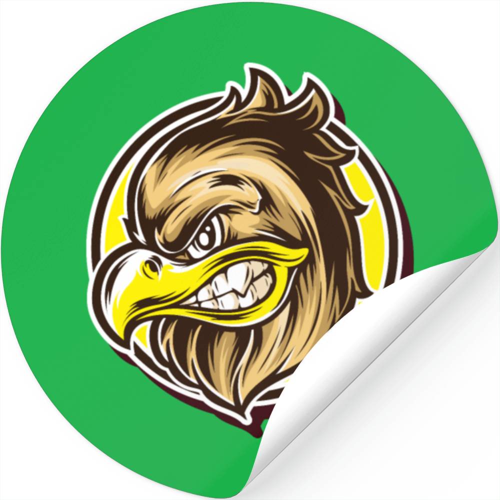 Eagle Cartoon Vector, Angry Eagle Face, Eagle Head