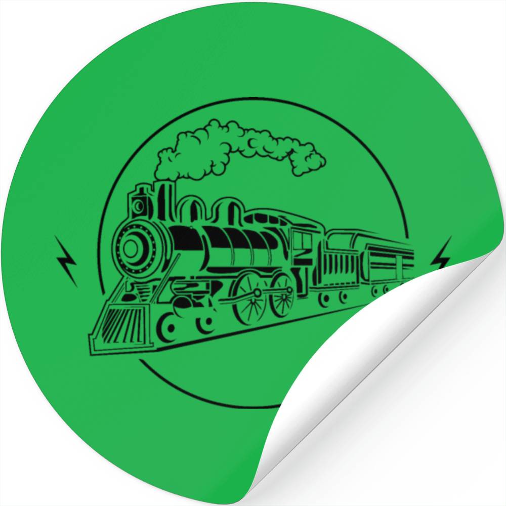 Vintage Steam Locomotive Passenger Train Railroad Stickers