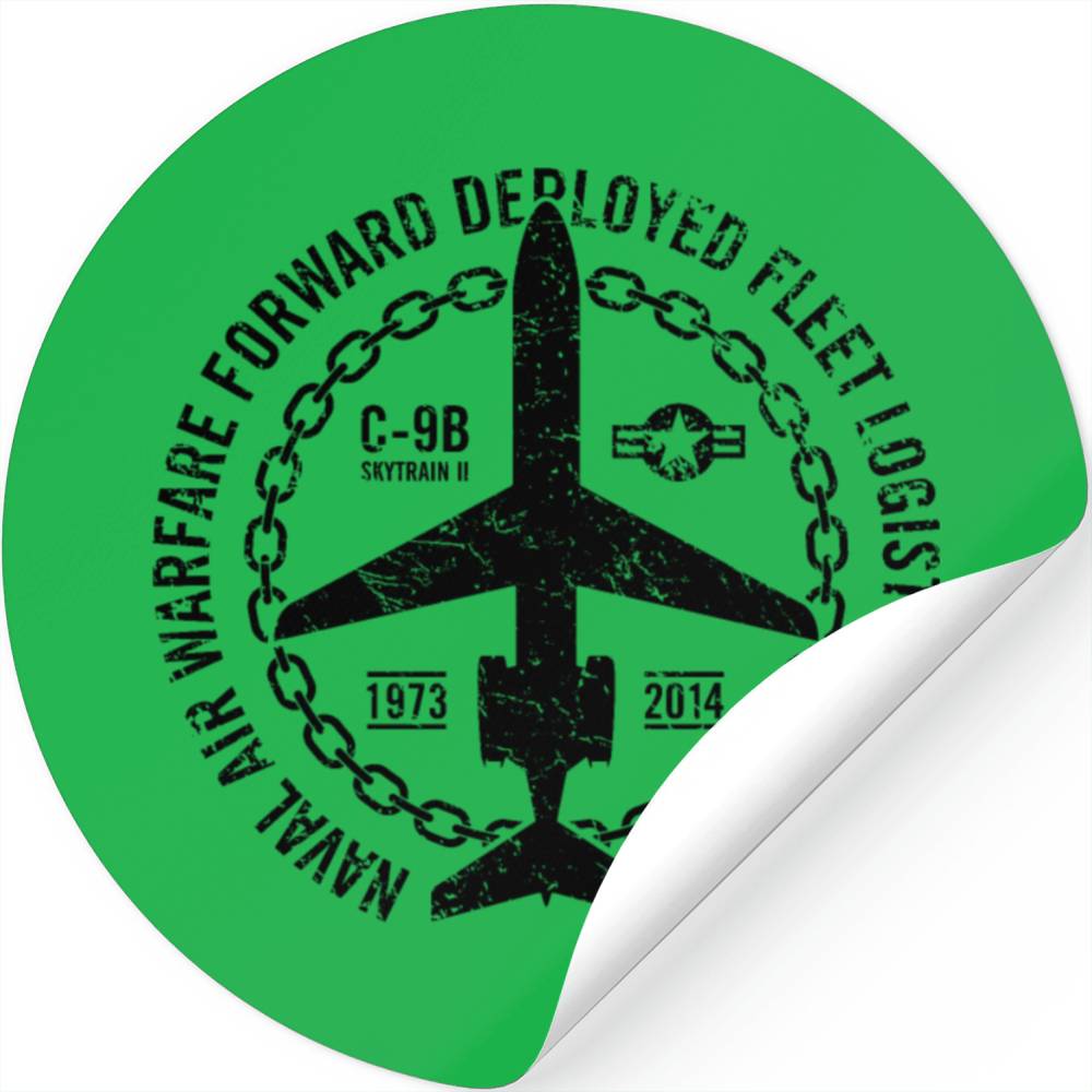 Vintage C-9B Skytrain II Aircraft Design Stickers