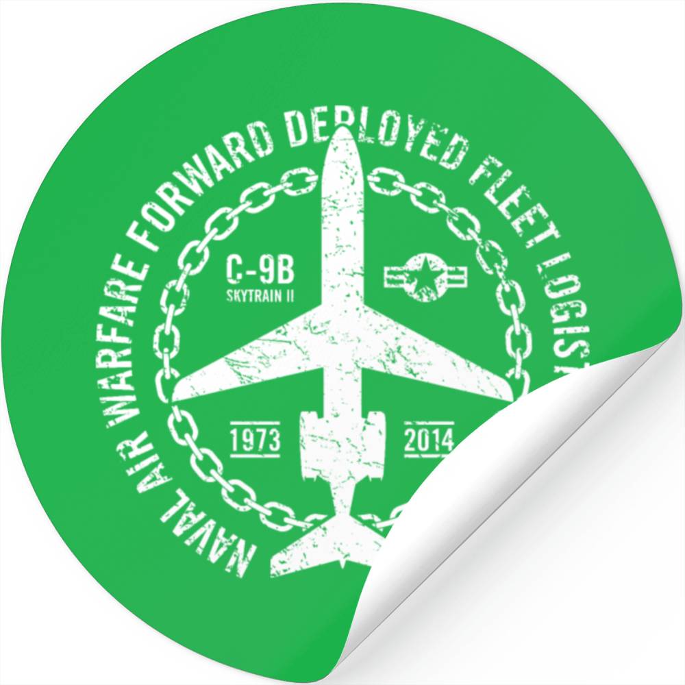 Vintage C-9B Skytrain II Aircraft Design Stickers