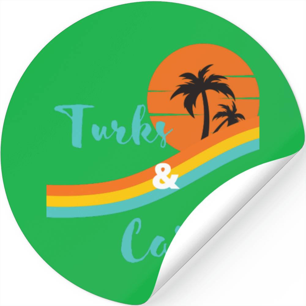 Turks And Caicos - Tropical Caribbean Island Beach Stickers