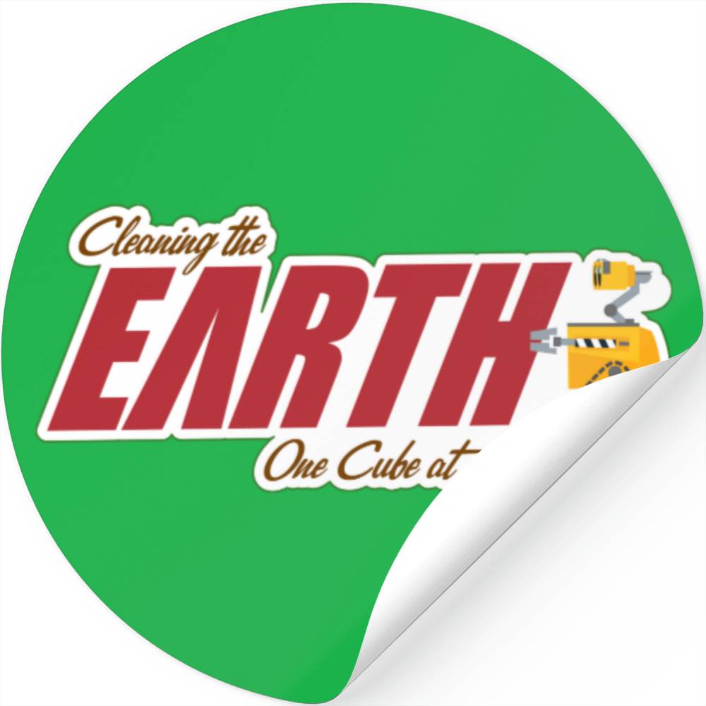 WALL-E "cleaning The EARTH One Cube At A Time" Stickers