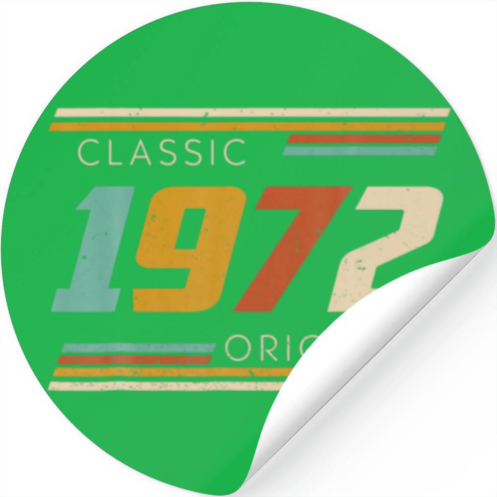 Vintage 1972 Made In 1972 50Th Birthday 50 Years O Stickers