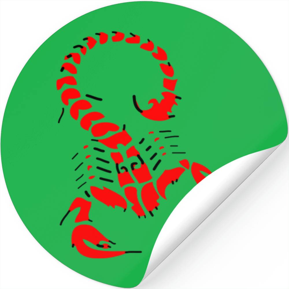 Red Poisonous Scorpion Very Venomous Insect Stickers