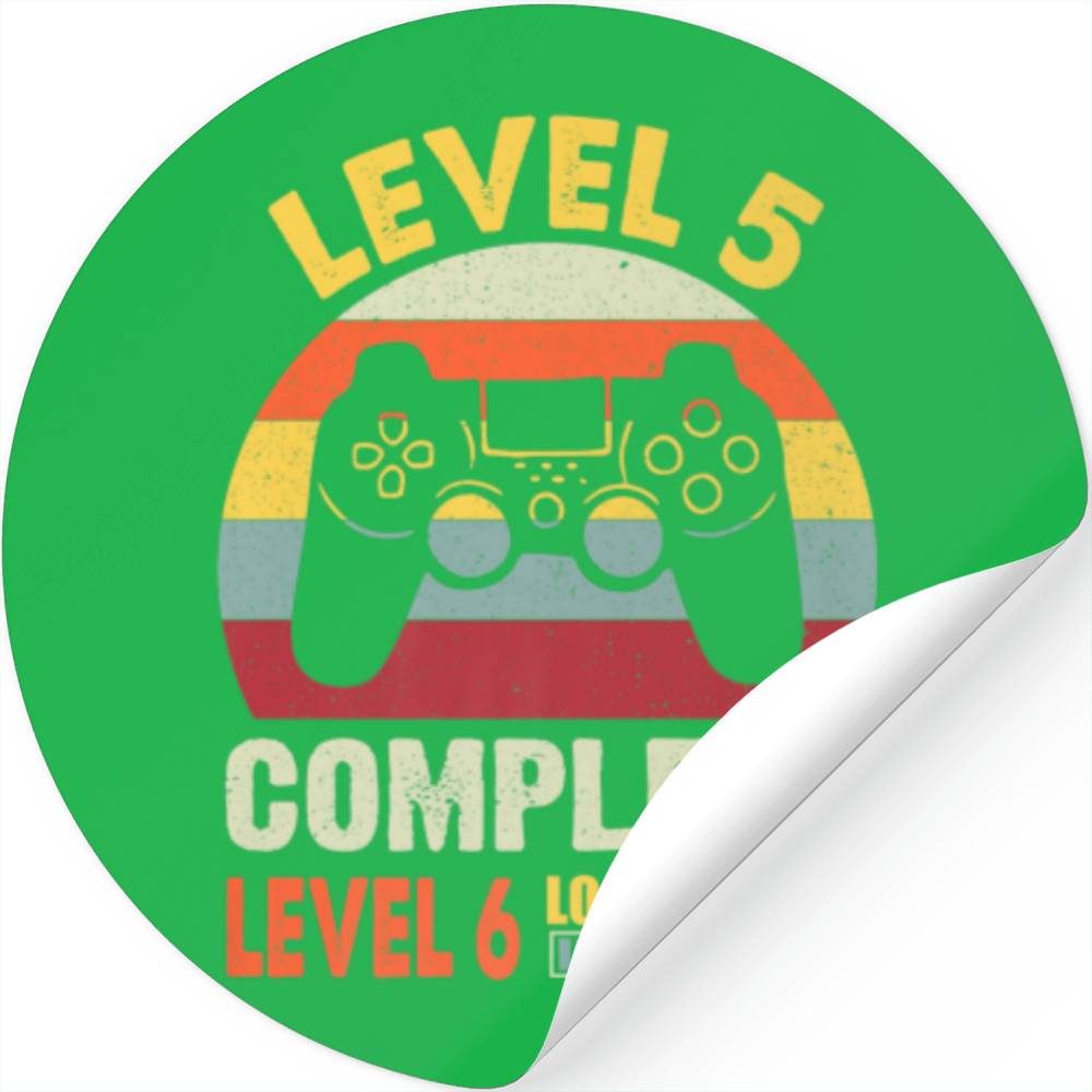 Gamer Husband Wife Married Level 5 Complete Level Stickers
