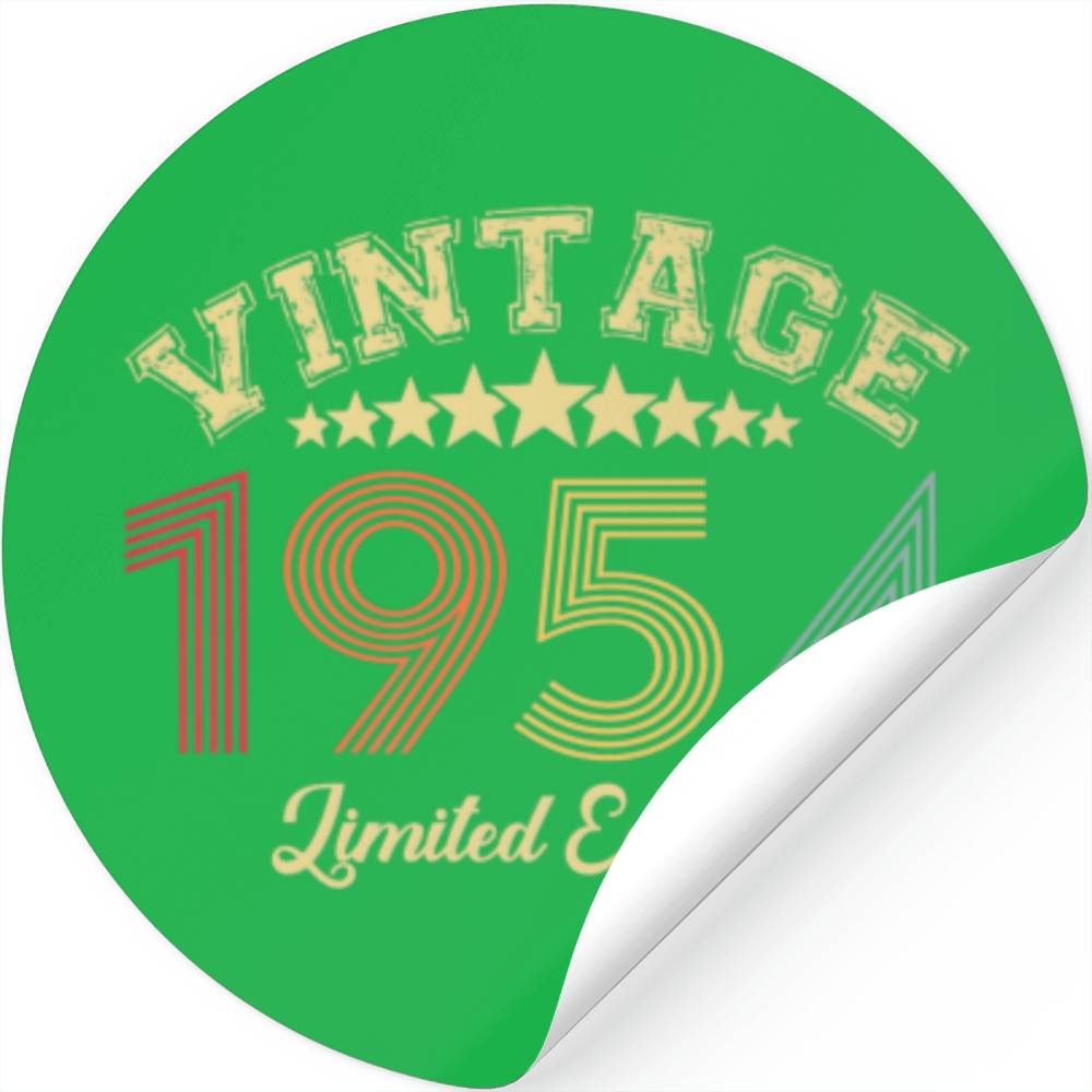 Vintage 1954 Limited Edition 68 Years Of Being Awe Stickers