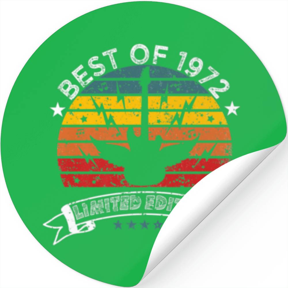 Best Of 1972 Limited Edition 50Th Birthday 50 Year Stickers