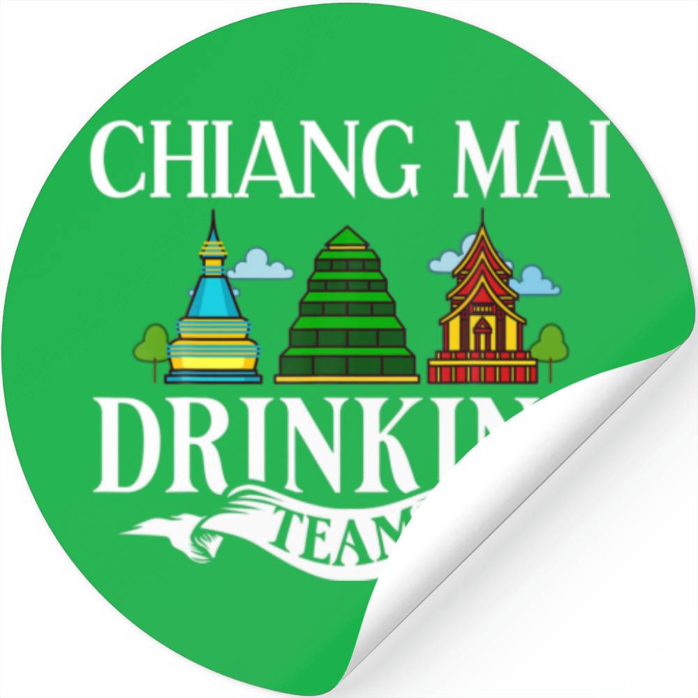 Chiang Mai Thailand City Trip Skyline Map Travel Stickers