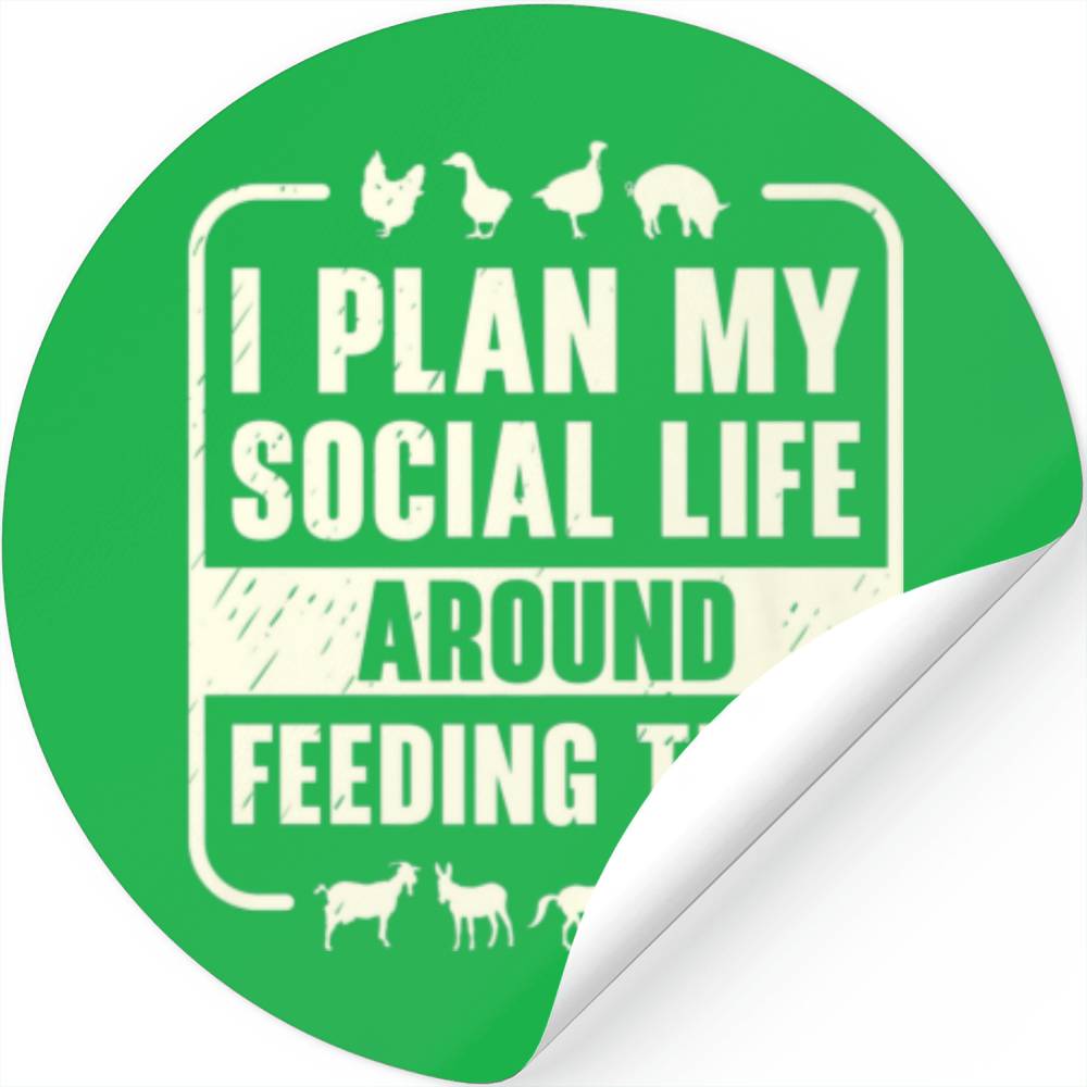 Farmer Cow Chicken Agriculture Rancher Farming Stickers