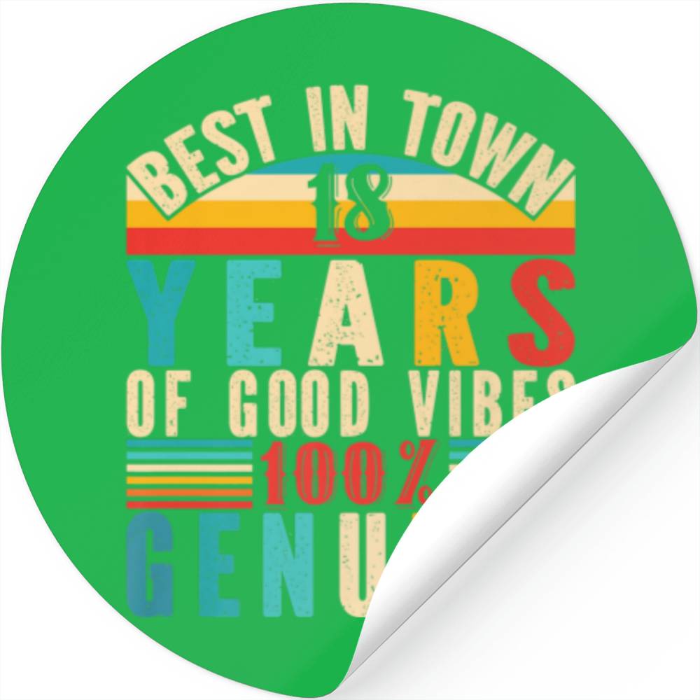 Vintage 18Th Birthday Apparel - Womens Mens 18Th B Stickers