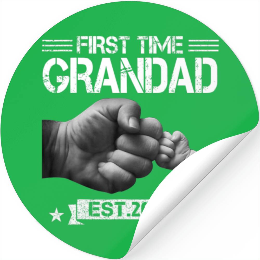 Mens First Time Grandad 2022 For Promoted To Grand Stickers