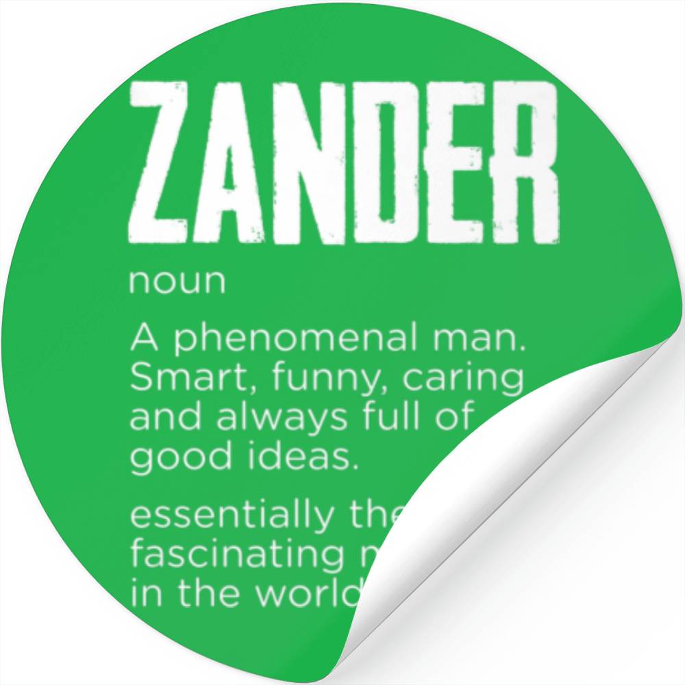 My Name Is Zander Funny Name Tag Stickers