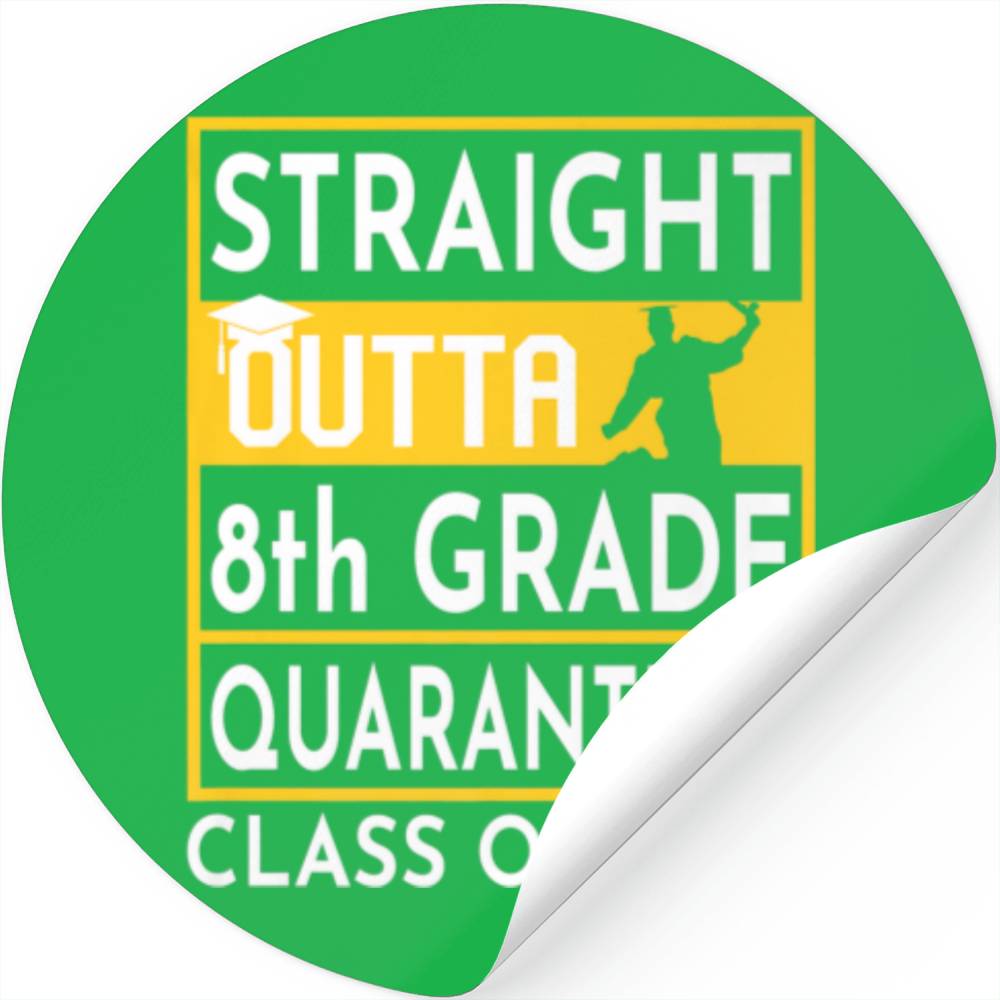Class Of 2022 Straight Outta 8Th Grade Graduation Stickers
