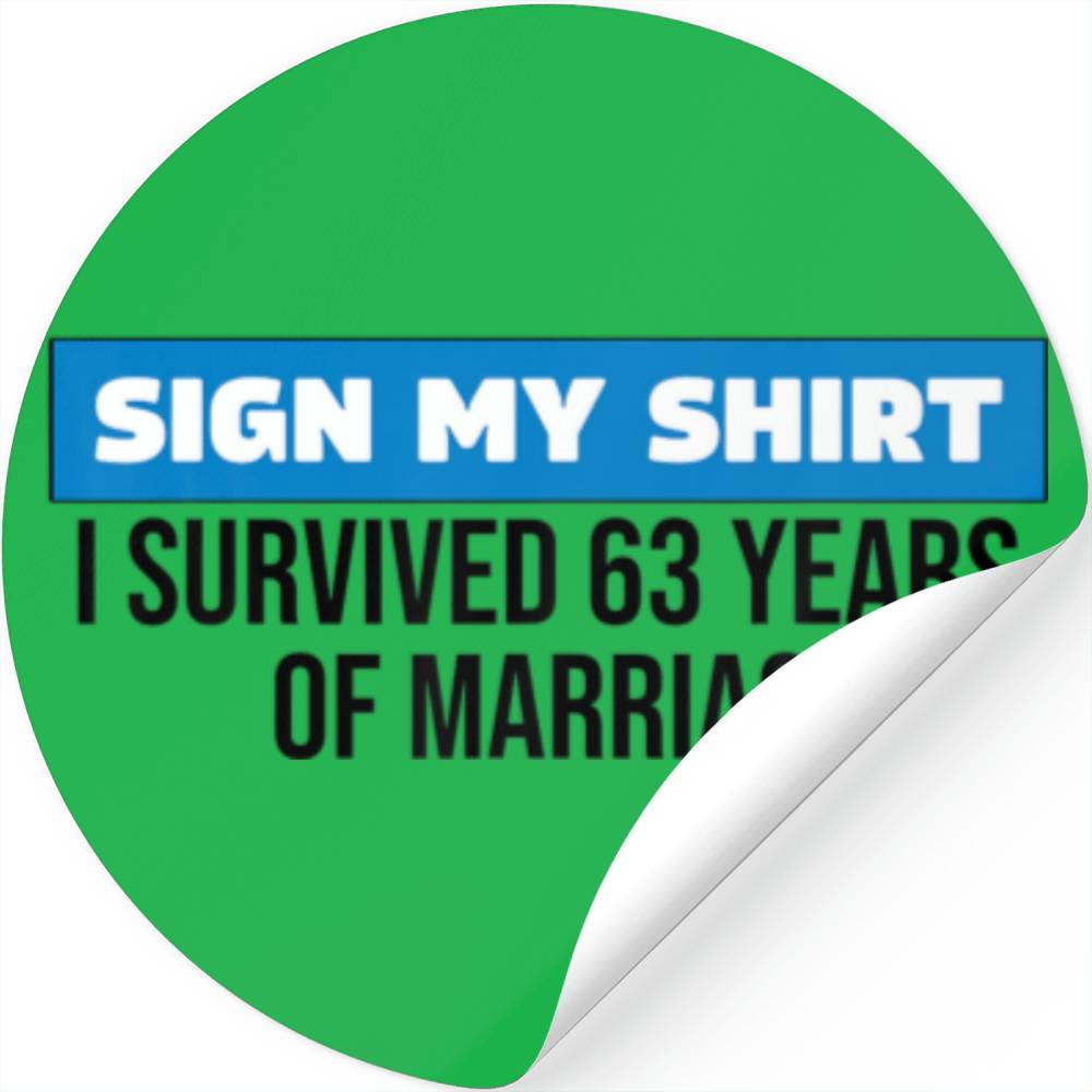 Wedding Anniversary 63Rd Year Sign My Stickers