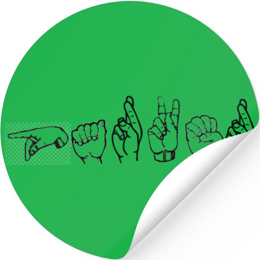 ASL American Sign Language Fingerspelled Parker Stickers