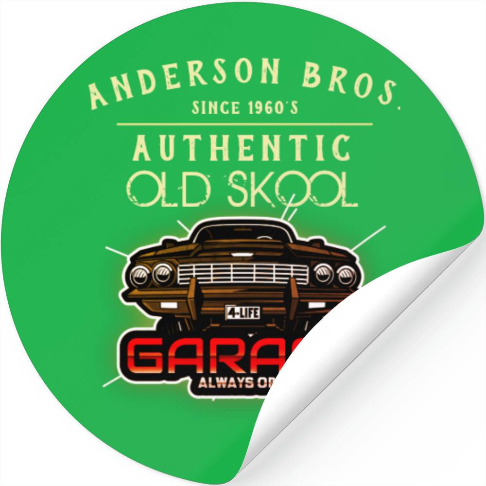 Authentic Old School Garage For Any Stickers