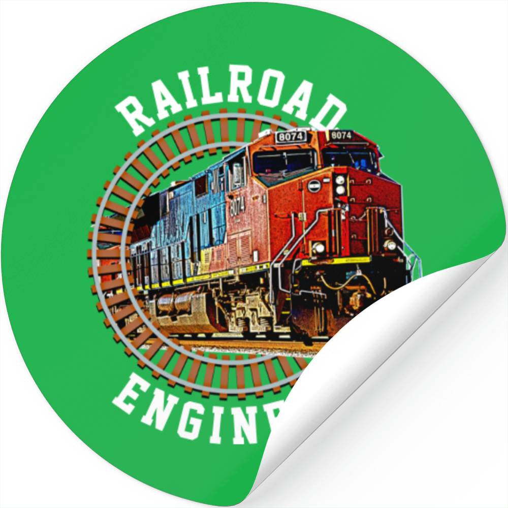 Change Text Railroad Engineer Diesel Locomotive Stickers