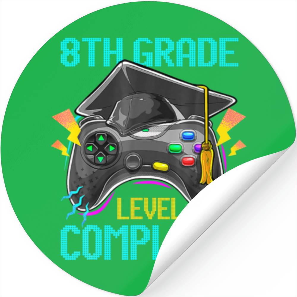 8Th Grade Graduation Level Complete Gamer 2022 Stickers