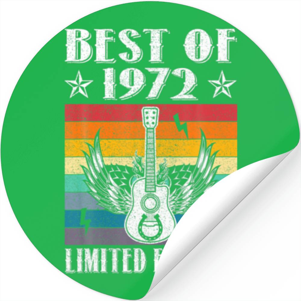 Best Of 1972 Limited Edition 50Th Birthday 50 Year Stickers