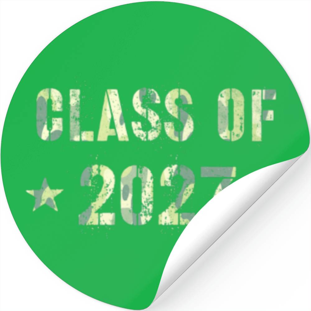 Camo Future Graduation Future CLASS Of 2027 8Th Gr Stickers
