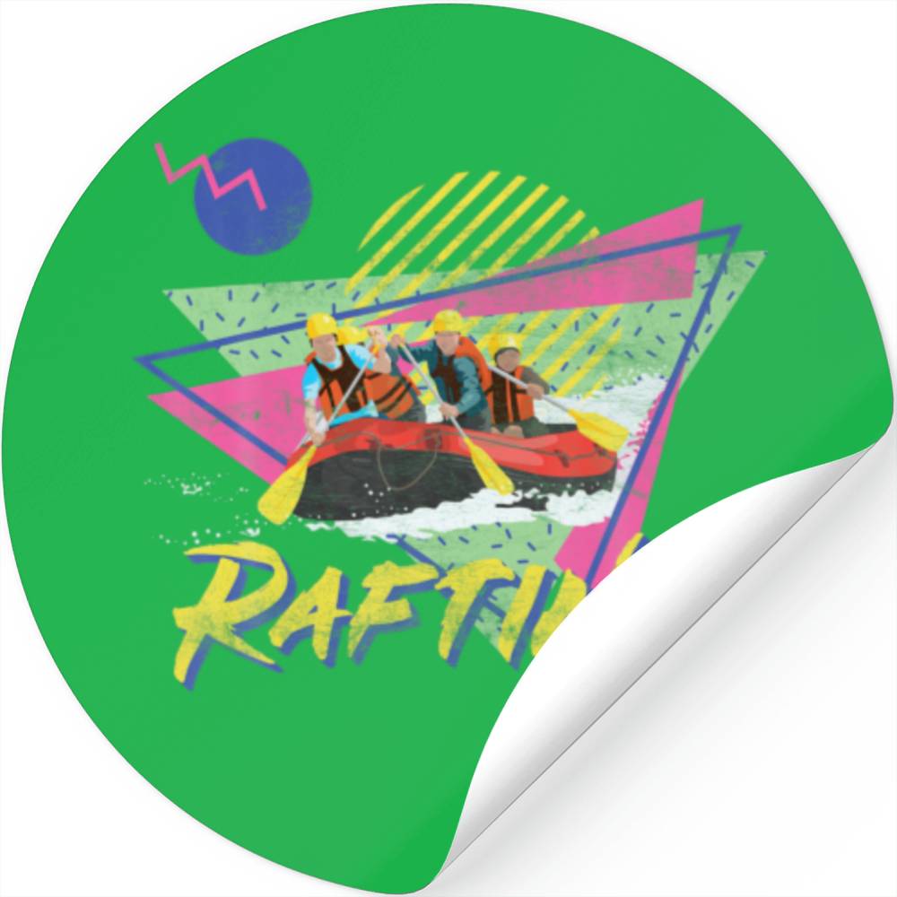 Whitewater Rafting Retro 80S 90S River Rat Water S Stickers