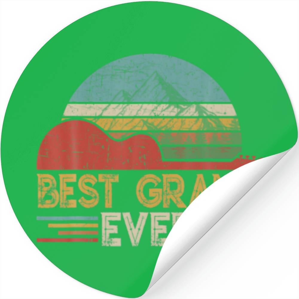 Mens Guitarist Guitar Lover Best Gramp Ever Family Stickers