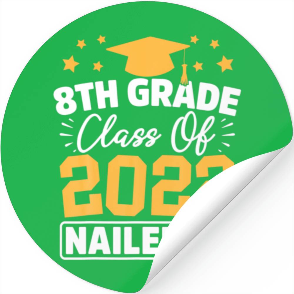 8Th Grade Class Of 2022 For Boys Girls Graduation Stickers