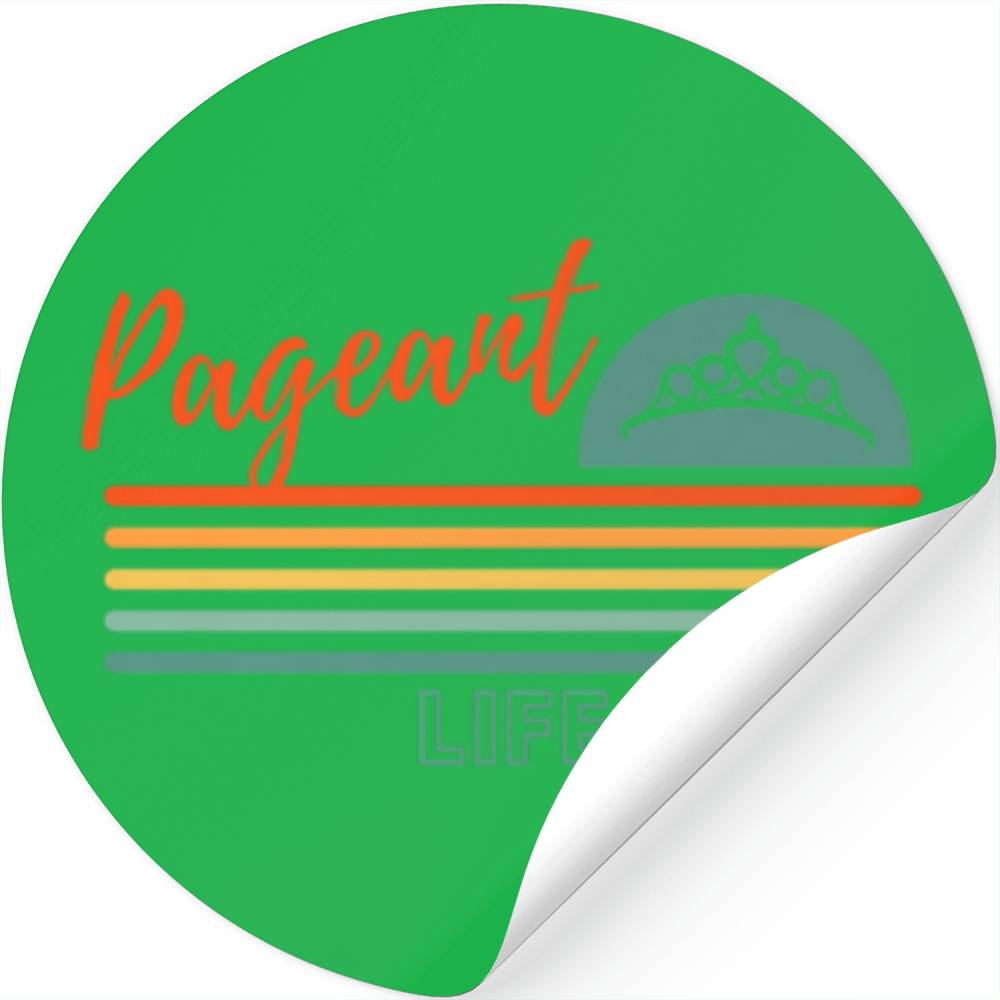 Pageant Life Retro 1970S Sunset 70S Design For Bea Stickers