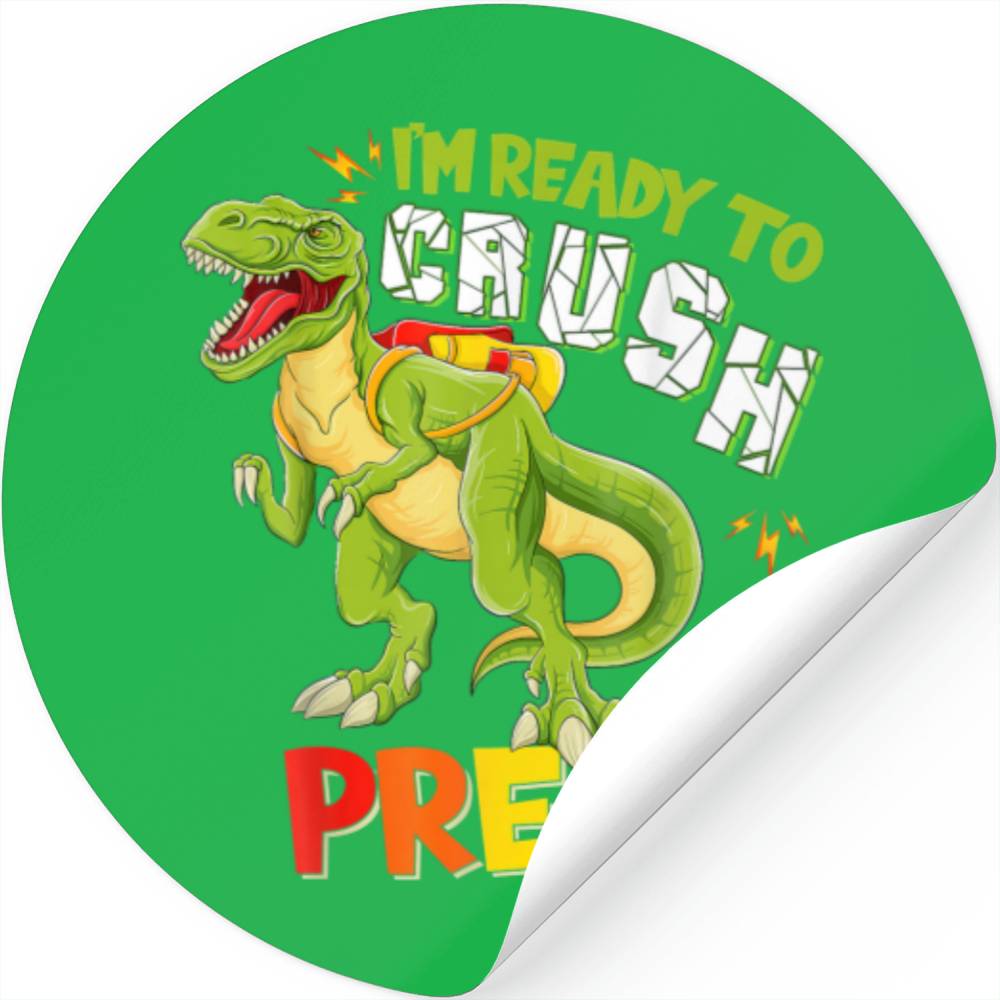 Crush Pre-K Dinousar Back To School Rex Stickers