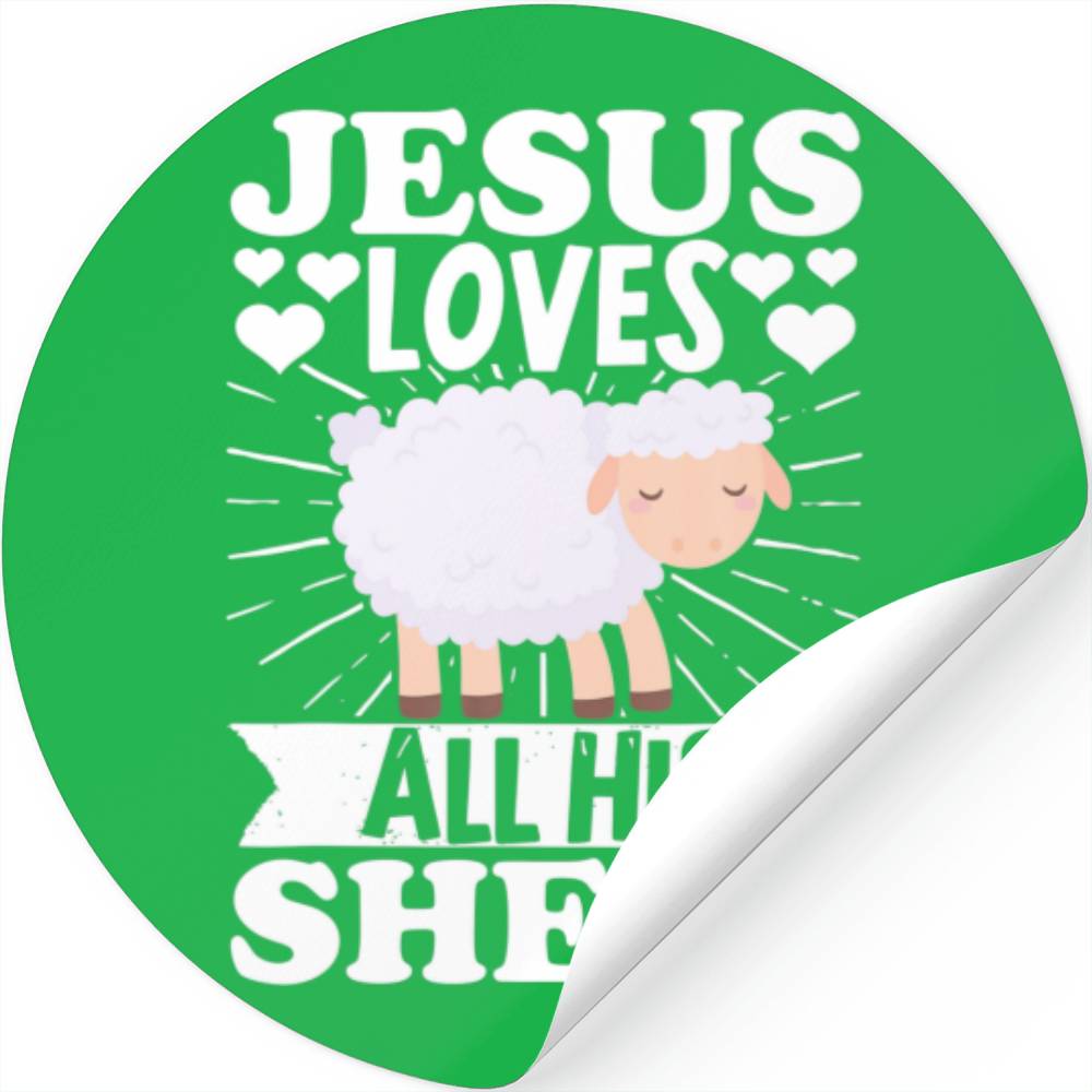 Jesus Loves All His Sheep Christian LGBT Religion Stickers