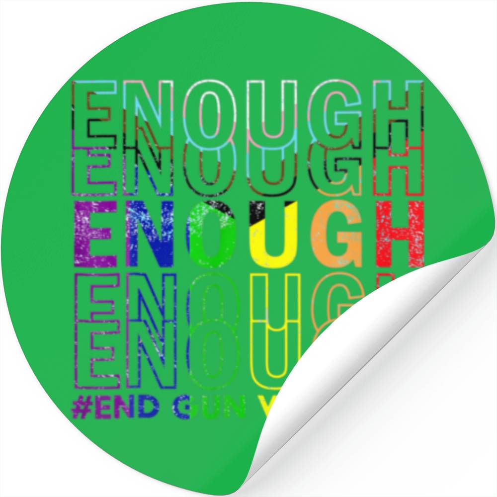 LGBT Pride Gay Enough End Gun Violence Wear Orange Stickers