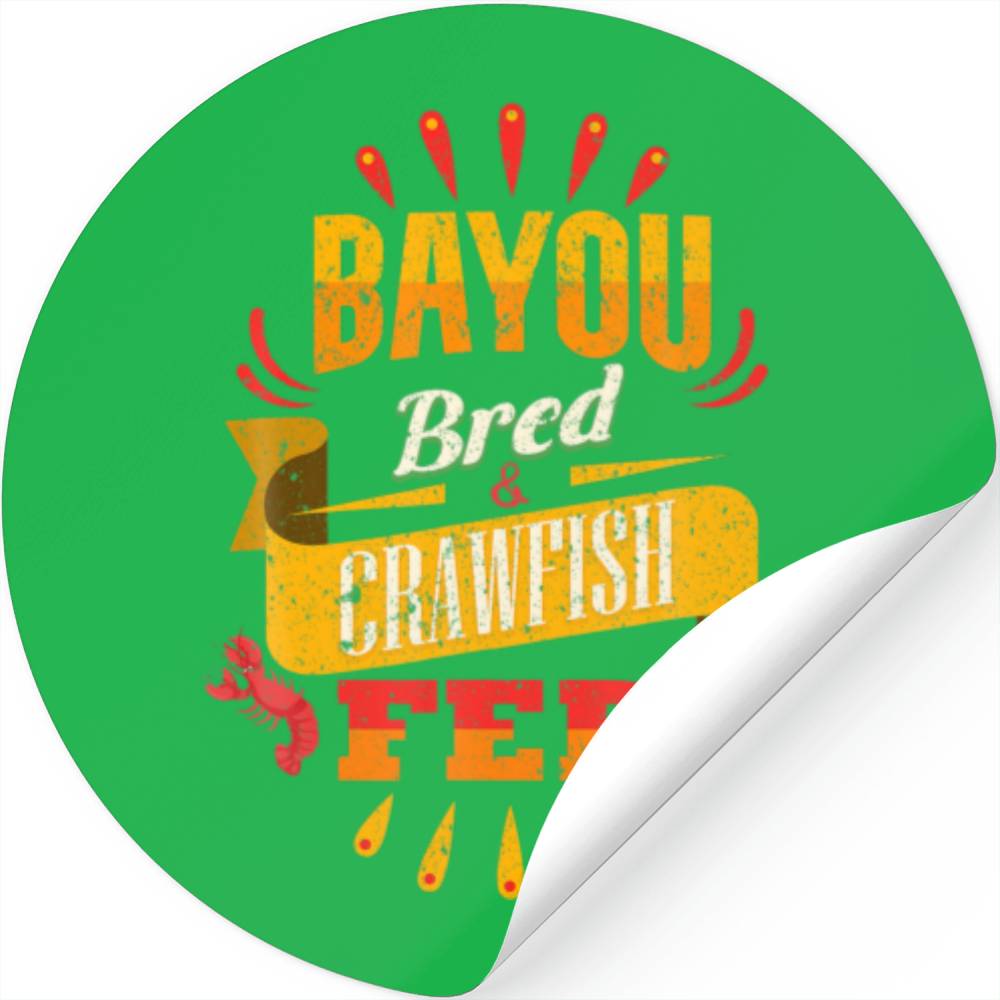 Crawfish Boil Bayou Bread Cajun Seafood Festival Stickers