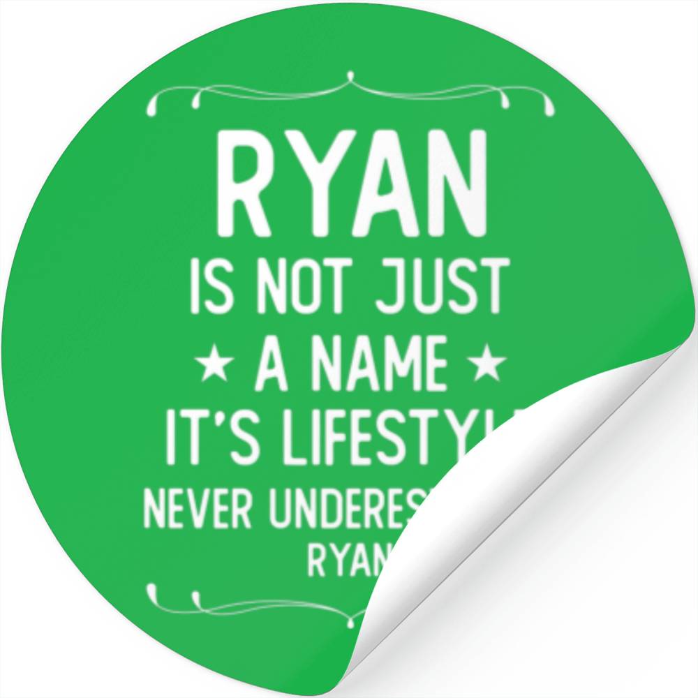 My Name Is Ryan Funny Name Tag Stickers