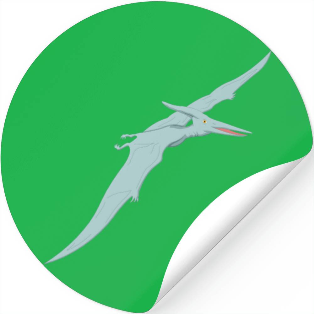 Blue Pterodactyl Dinosaur 4 Stickers