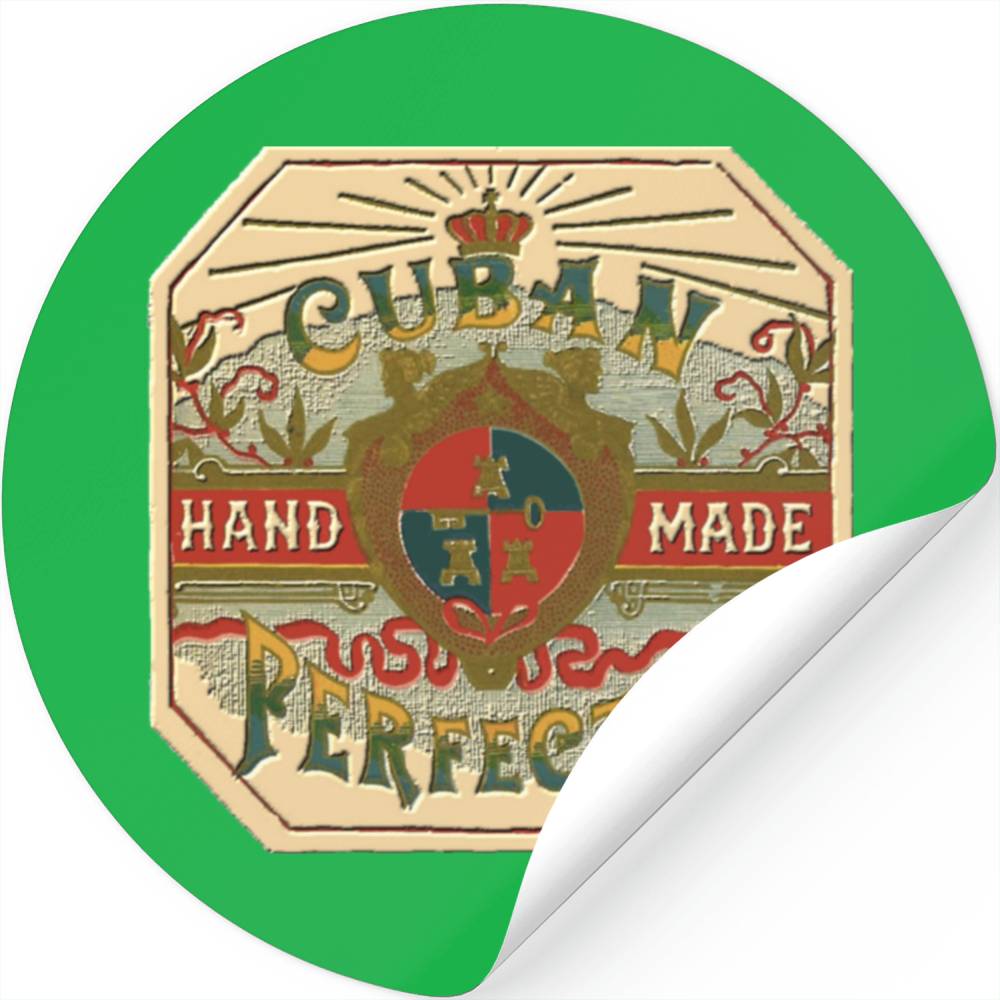 Cigar Ad Cuban Perfectos Vintage Tobacco Stickers