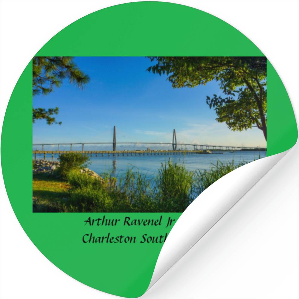 Scenic Arthur Ravenel Bridge Stickers