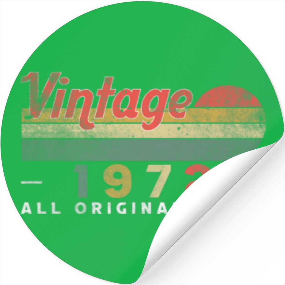 Vintage 1972 50Th Birthday All Original Parts Stickers