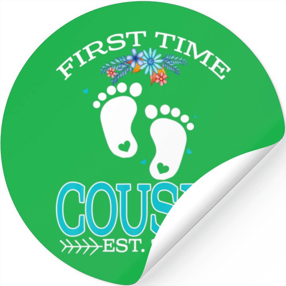 First Time Cousin 2023 Father's Day To Be Stickers