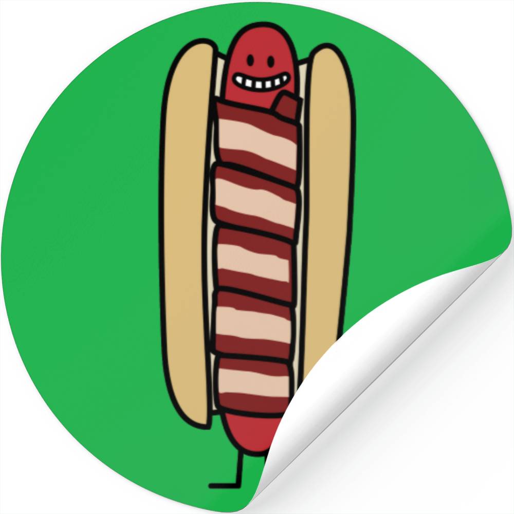 Bacon Wrapped Hot Dog Hotdog Wiener Bacon-wrapped Stickers