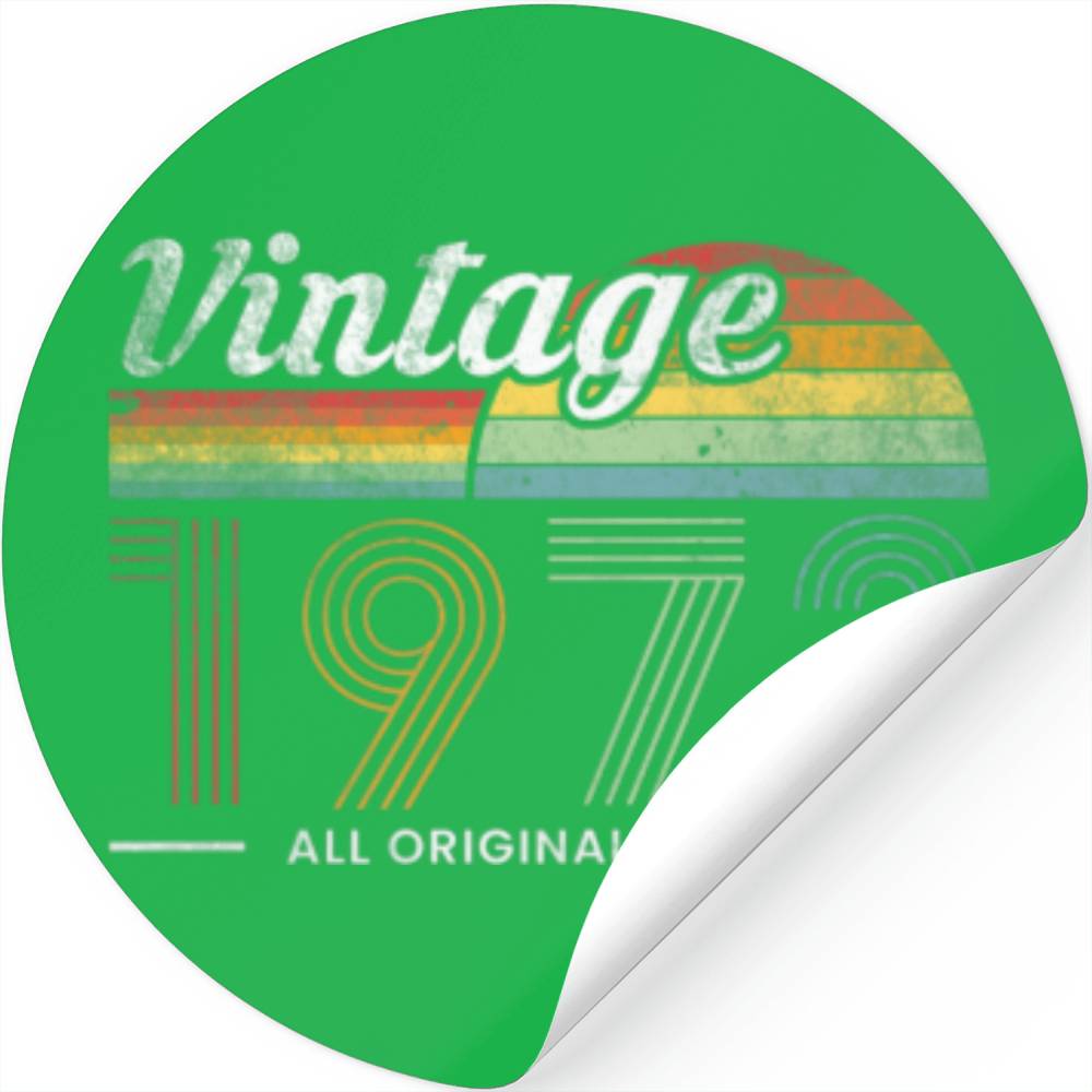 Vintage 1972 50Th Birthday All Original Parts Stickers
