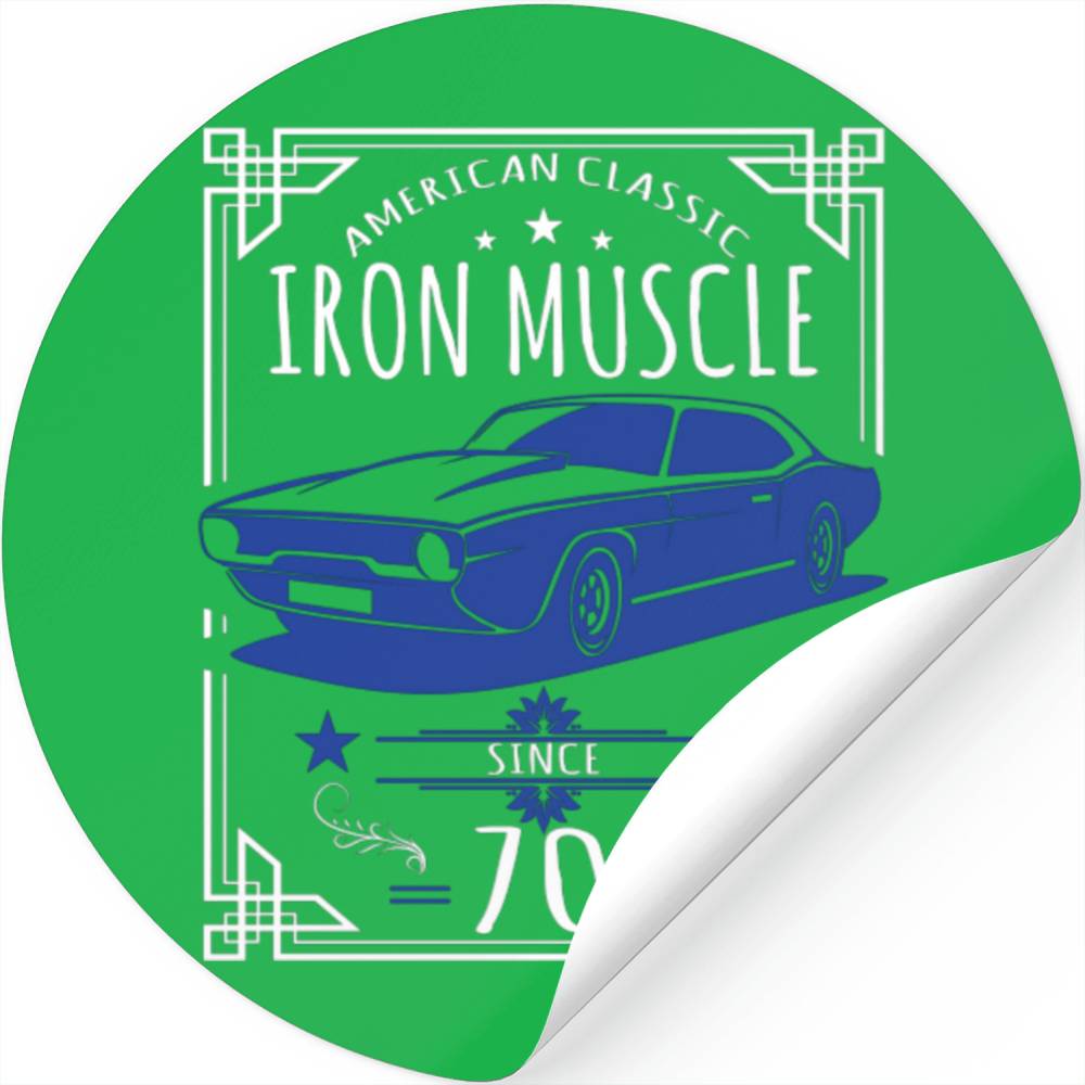 Classic Iron Muscle Vintage Car Design Stickers