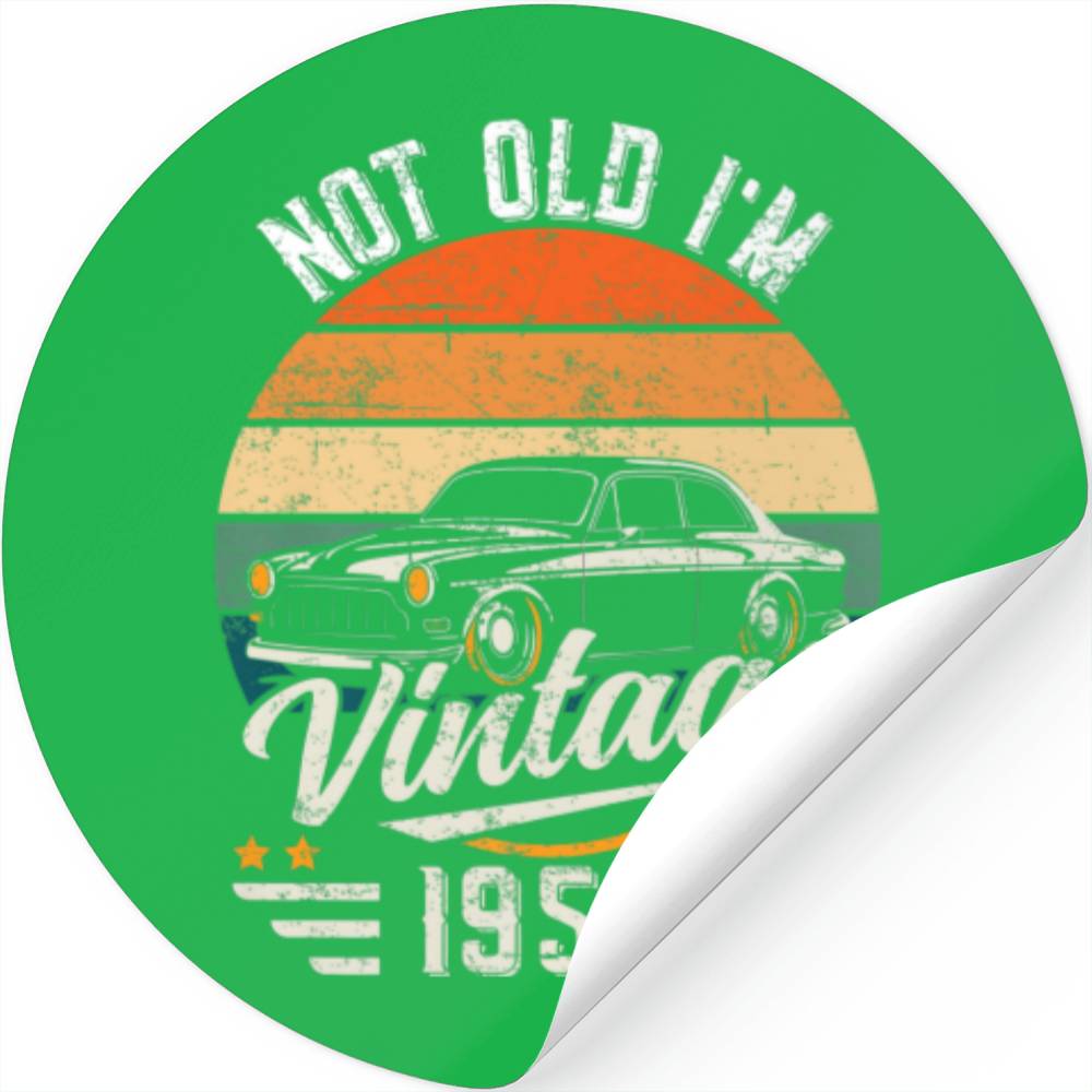 Vintage 1954 Classic Car 68 Years Old 68Th Birthda Stickers