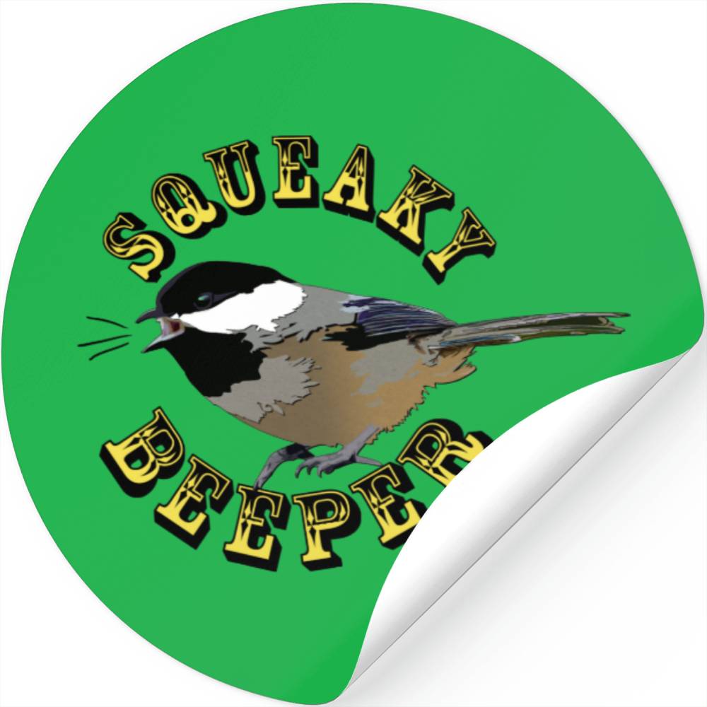 Cute Chickadee Squeaky Beeper Kids Fun Birding Stickers